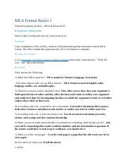 Understanding MLA Format Basics Essential Guidelines For Course Hero