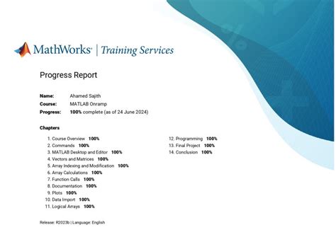 Ahamed Sajith On Linkedin Mathworks Matlab Onramp Dataanalysis Jainuniversity