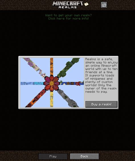 Trying To Join Our Realm But Getting This Pop Up Saying I Need To Do A Trial Realm Or Buy A