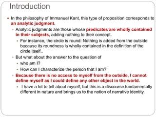 Narrative Identity Part 1 Introduction PPT
