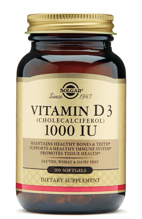 Solgar ვიტამინი D3 1000 100 კაფსულა