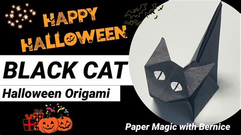 How To Do An Origami Black Cat 🐈‍⬛ Black Cat Origami Halloween