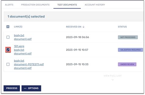 Verifying Test Documents