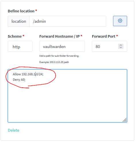 Custom Location Limit By IP Address NginxProxyManager Nginx Proxy
