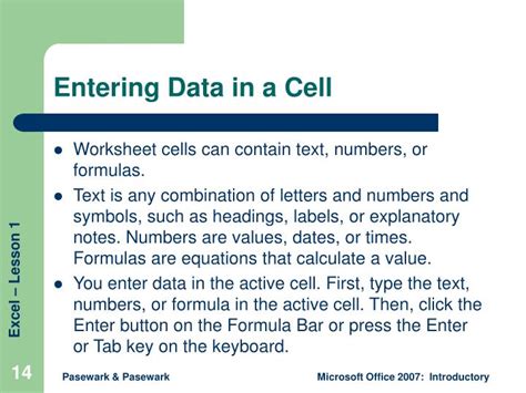PPT Excel Lesson Excel Basics PowerPoint Presentation ID