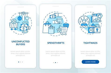 Customers Types Onboarding Mobile App Page Screen With Concepts 2463977 Vector Art At Vecteezy