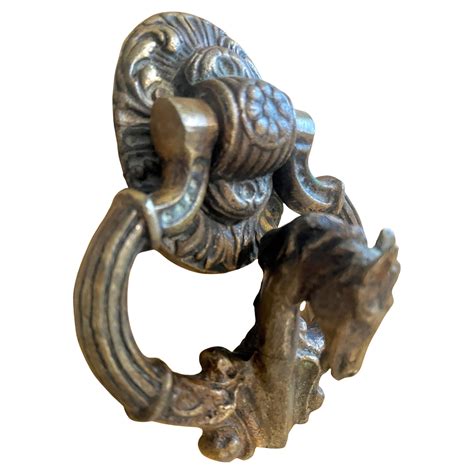 Large Antique Solid Brass Lion Head Door Knocker For Sale At 1stdibs