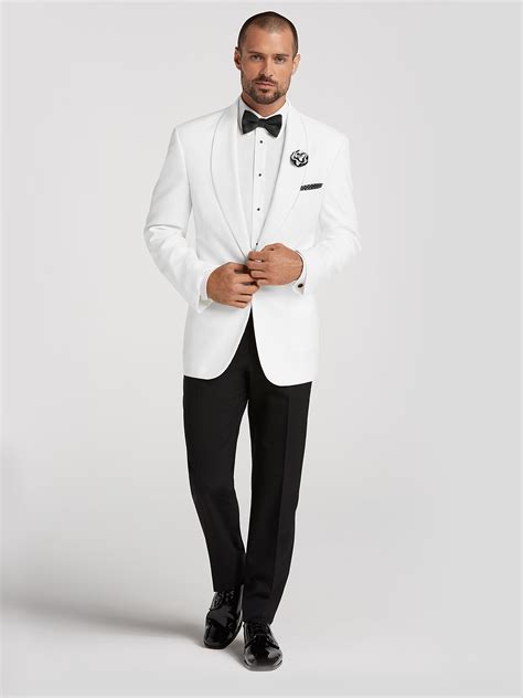 White Dinner Jacket Tux By Joseph And Feiss Tuxedo Rental Moores Clothing
