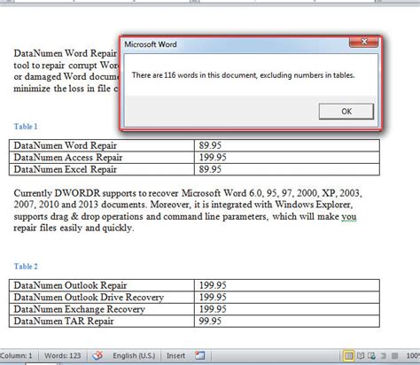 4 ways to exclude numbers in your word document from word count statistics
