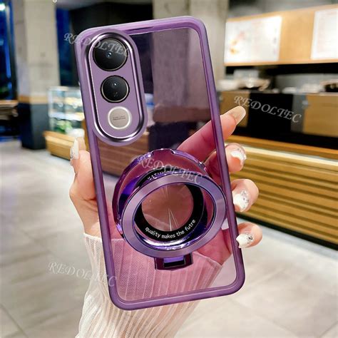 Case Vivo V Lite G G New Design Magnetic Stand Holder Transparent Casing Vivo V Lite V
