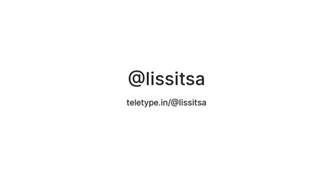 Lissitsa — Teletype