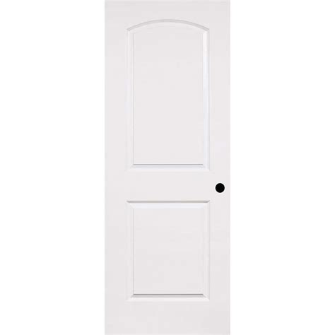 Steves And Sons 32 In X 80 In 2 Panel Roundtop Single Bore Solid Core White Primed Wood Interior