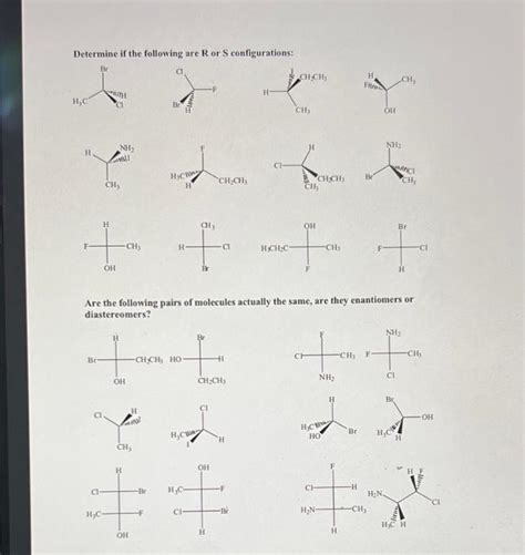 Solved Determine If The Following Are R Or S Configurations Chegg Com