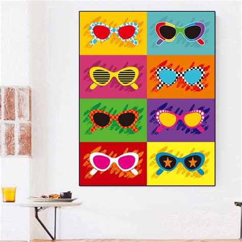 어린이 거실 장식 화려한 벽 예술 멋진 현대 안경 포스터 인쇄 모듈 사진 아트 장식 캔버스 인쇄 프레임 없음그림 And 서예 Aliexpress