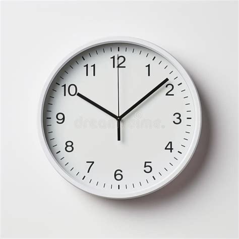 Minimalist White Analog Clock With Sleek Modern Design Stock Illustration Illustration Of