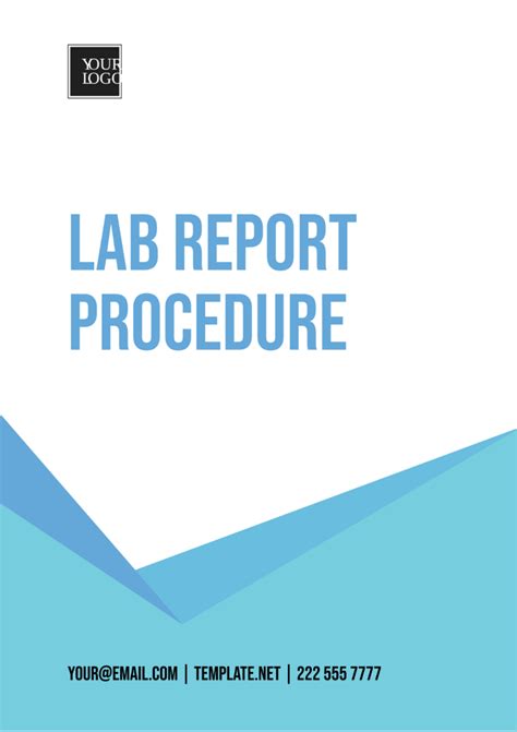 Free Lab Report Procedure Template To Edit Online
