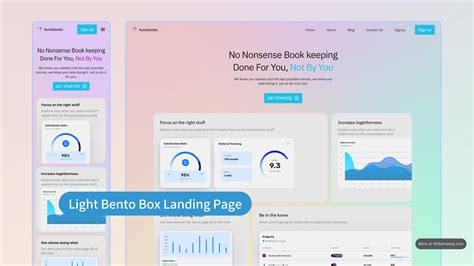 Bento Box Landing Page Ui Template Fintech Figma