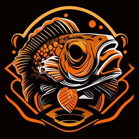Premium Vector Conceptual Bass Fish Art For Merch