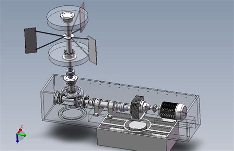 大型垂直轴风力发电机组传动系统结构设计含三维图 920813 500 Solidworks 2013 模型图纸下载 懒石网