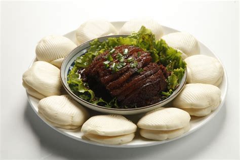 粉蒸肉荷叶饼 中国菜系 食品餐饮 摄影素材 汇图网www huitu
