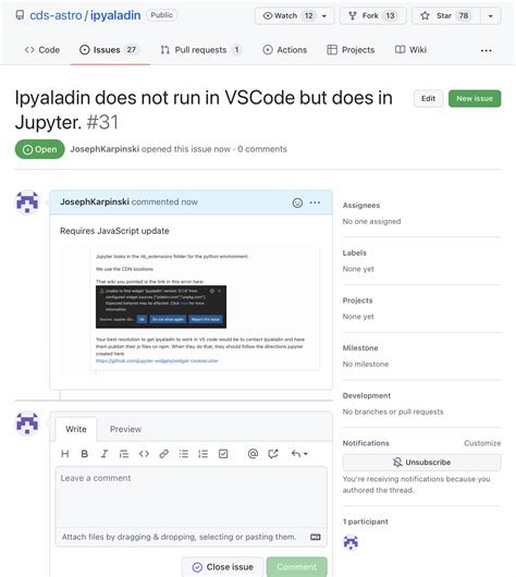 IPyaladin Widget Does Not Work In VSCode Issue Microsoft Vscode Jupyter GitHub