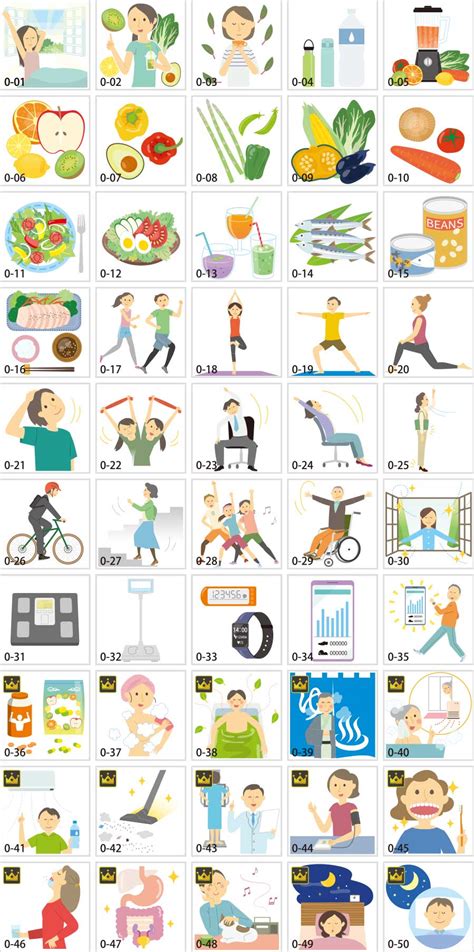 健康的な生活習慣のイラスト｜無料素材ならフリービーac