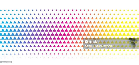 Geometric Style Cmyk Colors Triangle Pattern Banner Design Stock Illustration Download Image