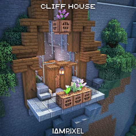 I Made A Cliff House 🏠 Rminecraftbuilds