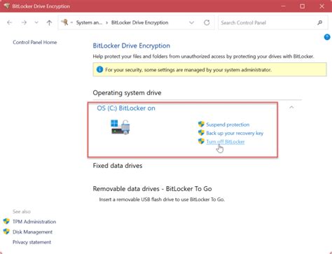 How To Disable Or Suspend Bitlocker On Windows 11