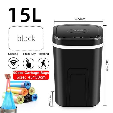 15l Intelligent Automatic Touchless Trash Can Smar Grandado