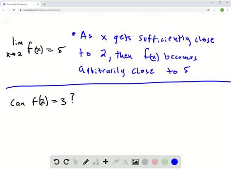 Explain In Your Own Words What Is Meant By The Equation Limx →2 F X 5 Is It Possible For This