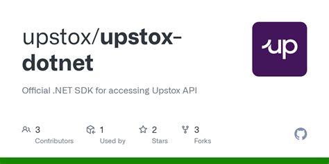 Github Upstox Upstox Dotnet Official Net Sdk For Accessing Upstox Api