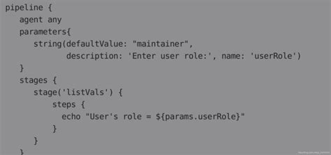 Jenkins Pipeline的parameters参数介绍jenkins Pipeline Parameters Csdn博客