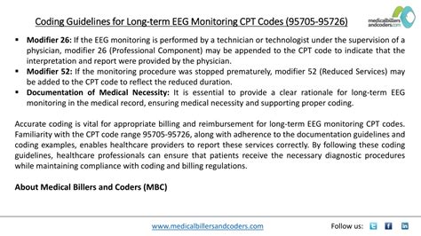 PPT Coding Guidelines For Long Term EEG Monitoring CPT Codes PowerPoint