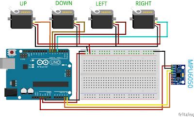 Arduino MPU6050 Sensor Contol Servo Motor