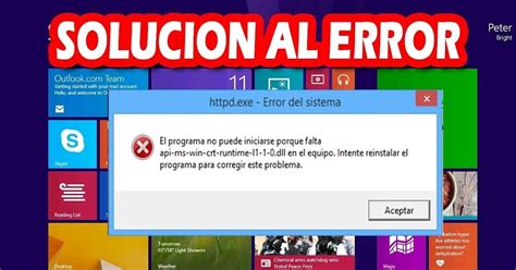 Solucion Error El Programa No Puede Iniciarse Porque Falta Api Ms Win Crt Runtime L1 1 0dll ~ ⭐