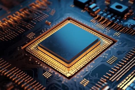 Premium Photo Closeup On An Advanced CPU Ram Microchip Of A Powerful Computer Board