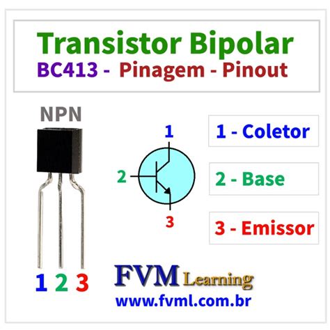 Datasheet Pinagem Transistor Bipolar NPN BC413 Características e Substituição FVML