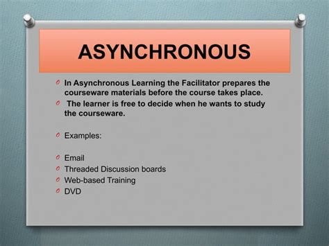 Asynchronous And Synchronous Tools 1pptx