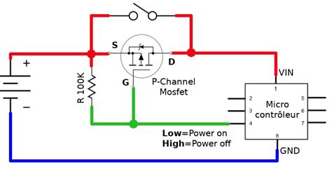 MOSFET P Channel pour contrôler l alimentation d un microcontrôleur MCHobby Le Blog