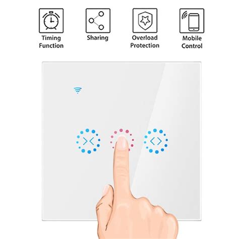 App Wifi Press Switch Shutter Switch Blinds Curtain Switch Black