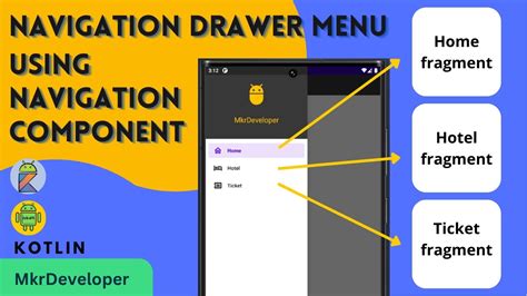 Navigation Drawer Menu Navigation Component Android Studio Kotlin