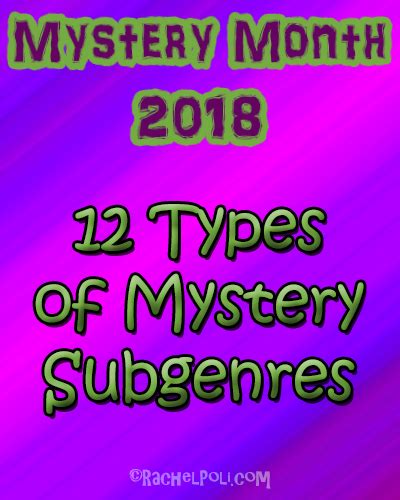 12 Types Of Mystery Genres Mystery Month DSM Publications