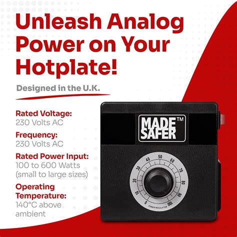 Hotplate Made Safer Hot Plate Analogue Temperature Controller Adapter Electric Hot Plates