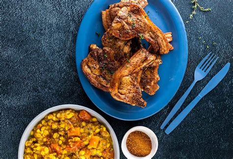 Pepper Pork Chops With Samp Bean Stew Chef Vaatjie
