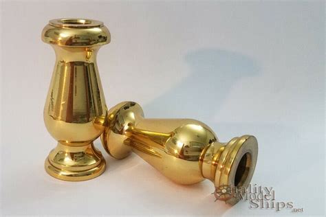 Quality Model Ship Display Pedestals Solid Turned Brass And Chromed