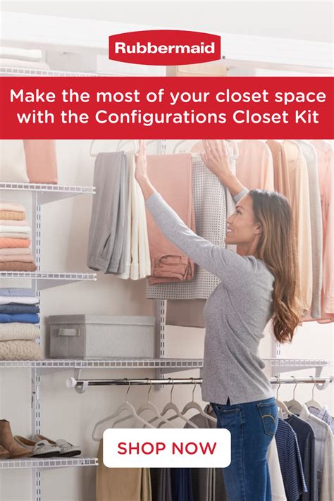 Rubbermaid Configurations 4 To 8 Ft Custom Closet Organizer Kit White