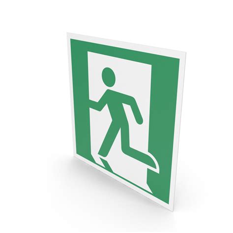 Emergency Exit Left Hand Sign D Object Shutterstock