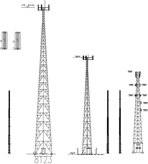 Tower Design With Detail Autocad Drawing Dwg File Cad File