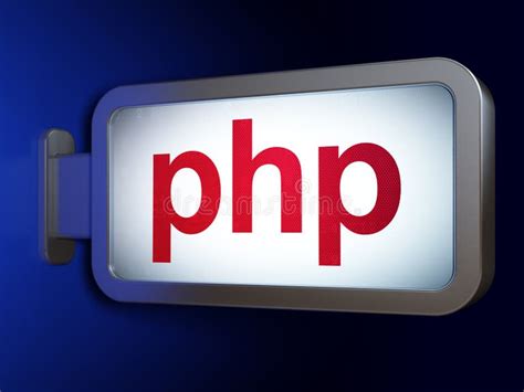 Database Concept Php On Billboard Background Stock Illustration